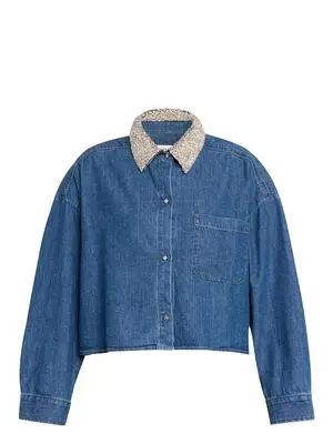 TWP Denim Shirt With Crystal Collar - Paris