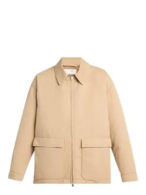 THE ROW Aurelius Cotton-cashmere Zip Jacket - Sand