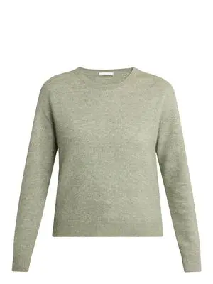 THE ROW Lorynna Cashmere-Silk Crewneck Sweater Sage