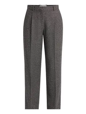 THE ROW Mikkela Pleated Cashmere Straight-leg Pants - Black W White