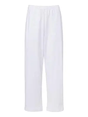LESET Margo Cotton Tapered Pants - White