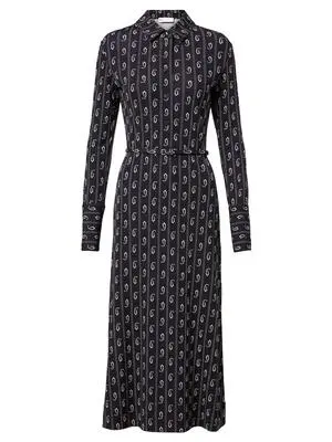 Tory Burch Printed Polo Shirt Dress - Blue