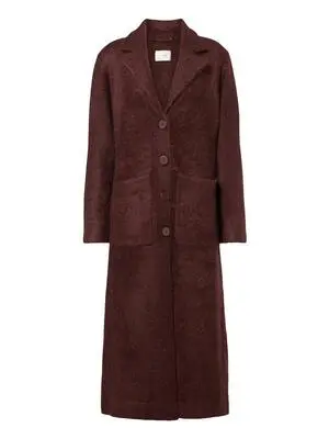 Dorothee Schumacher Fluffy Wool-blend Coat - Brown