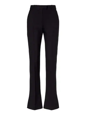Alexander McQueen Wool And Silk-blend Straight Pants - Black