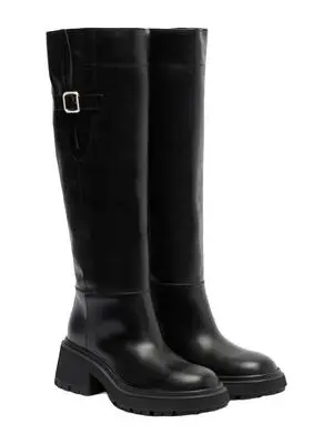 JIMMY CHOO Tamsin Leather Knee-high Boots - Black