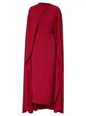 ROKSANDA Neolitsea Caped Crêpe Cocktail Dress - Red