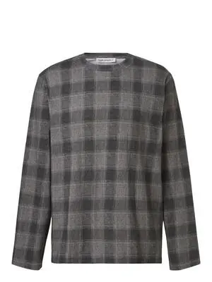 Our Legacy Box Checked Cotton Jersey T-shirt - Grey
