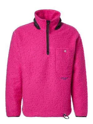 Stone Island Marina Wool-blend Fleece Half-zip Sweater - Pink