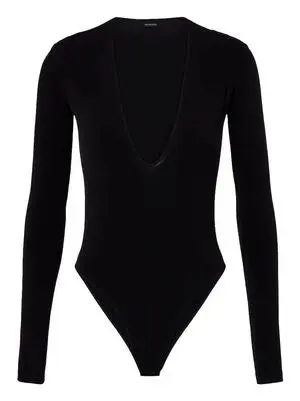 Balenciaga V-neck Bodysuit - Black