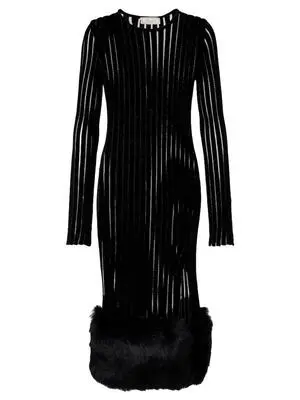 Blumarine Knit Midi Dress - Black