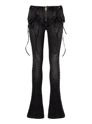 Blumarine Low-rise Slim-fit Flared Jeans - Black