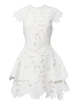 Simkhai Holloway Embroidered Lace Mini Dress - White