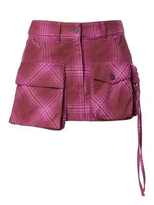 Attico Fay Cotton And Wool-blend Miniskirt - Purple