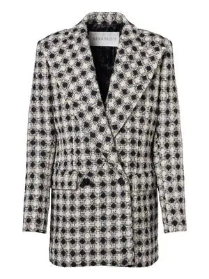 Nina Ricci Double-breasted Tweed Blazer - White