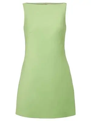 EMILIA WICKSTEAD Rifer Wool Cady Minidress - Green