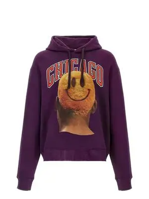 IH NOM UH NIT Chicago Smile Printed Hoodie Purple