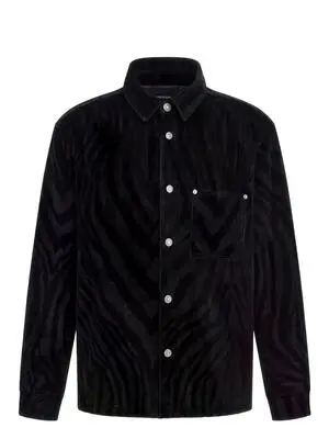 Roberto Cavalli Zebra-print Chest-pocket Shirt - Black