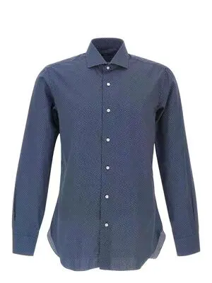 BARBA NAPOLI Polka Dot-print Shirt - Blue