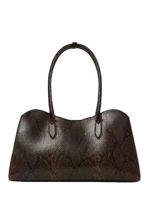Stella McCartney Ryder Snakeskin-effect Tote Bag - Brown