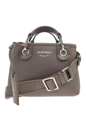 Emporio Armani Logo-plaque Top-handle Tote Bag - Brown