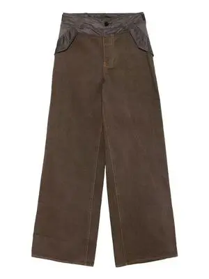 Sacai Paneled Pocket Trousers - Brown