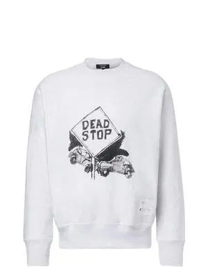 Comme Des Garçons Printed Cotton Jersey Sweatshirt - White