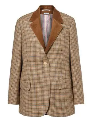Thom Browne Gunclub Houndstooth Wool Blazer - Multicoloured