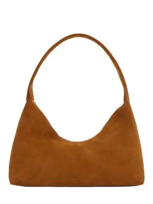 MANSUR GAVRIEL Candy Baguette Suede Shoulder Bag - Saddle