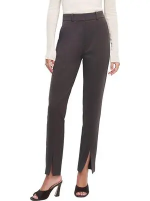 FAVORITE DAUGHTER Split Decision Slim Fit Pants - Coffee