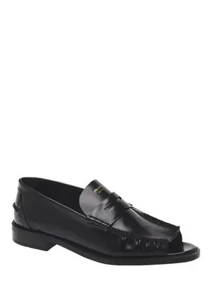 PRADA Peep-Toe Loafer