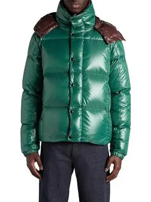 Moncler Parana Down Jacket With Removable Hood - Bistro Green