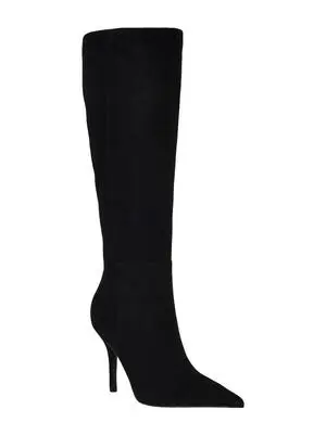 Nine West Pointed Toe Knee High Boots - Black 001