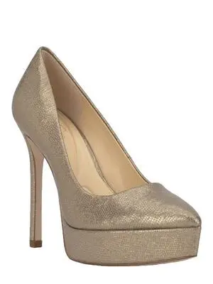 Jessica Simpson Sinelia Pointed Toe Platform Pumps Bronze Gllzll