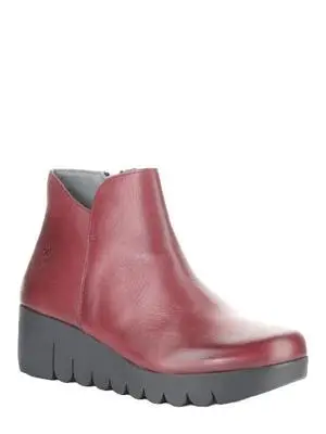 Fly London Vang Wedge Bootie - 002 Burgundy