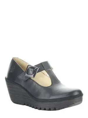Fly London Yald Wedge Mary Jane Pump 000 Black
