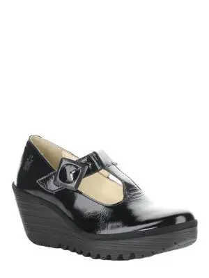 Fly London Yald Wedge Mary Jane Pump 003 Black