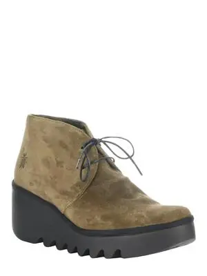Fly London Brak Wedge Bootie Elephant Brown