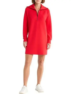 Spanx Airessentials Half-Zip Mini Dress Spanx Red
