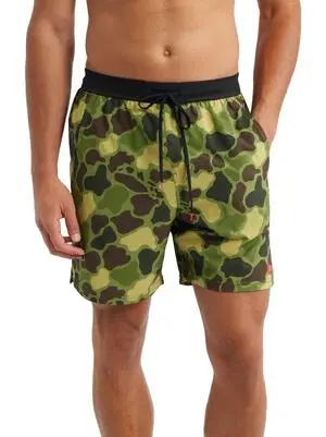 FLORENCE Airtex Shorts Tropic Green Camo
