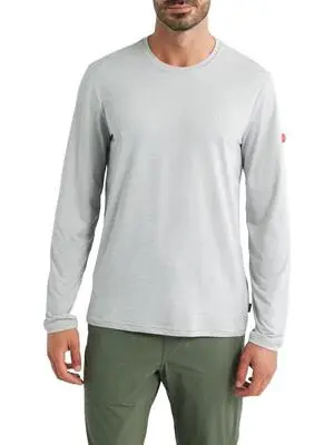 FLORENCE Airtex Performance Long-sleeve T-shirt - Light Heather Grey