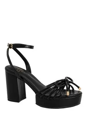 SHU SHOP Edith Ankle Strap Platform Sandal - Black