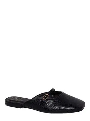 SHU SHOP Athena Mule - Black Lizard