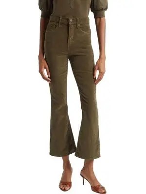 VERONICA BEARD Carson High-Waist Corduroy Flare Leg Pants