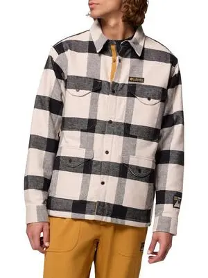 Columbia High Cascades Plaid Shirt Jacket - Dark Stone Tim Buff Plaid