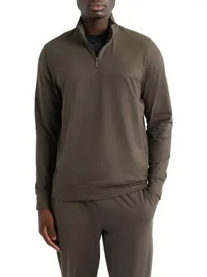 Zella Quarter Zip Pullover - Olive Tuscan