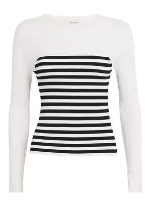 Max Mara Rib-knit Stripe Sweater - White