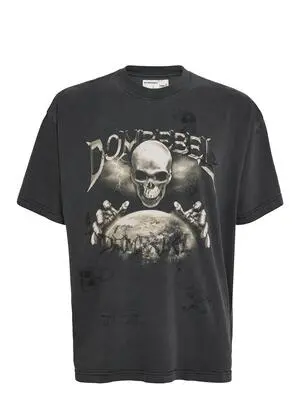 DOMREBEL Cotton Skeleton Graphic Doomer T-shirt - Black