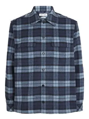 SAMSOE SAMSOE Check Overshirt - Blue