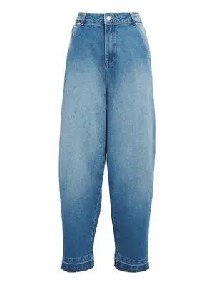 Max & Co. Re-edit High-rise Barrel-leg Jeans - Blue