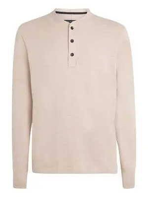 Rag & Bone Cotton Classic Henley T-shirt - Beige